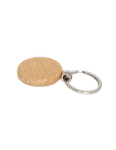 Wooden Key Ring - Customizable round